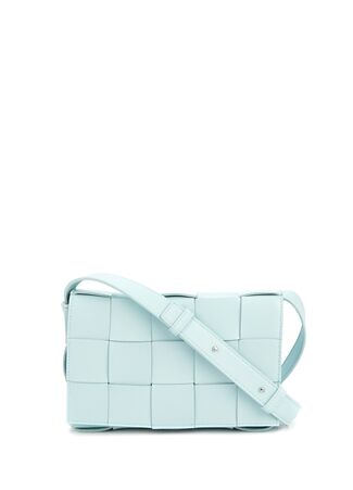 Bottega Veneta Kadın Casette Mavi Deri Çapraz Çanta EU