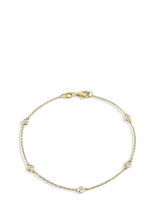 Collection-Pimiento Kadın Pırlanta Detaylı Altın Rengi Bileklik EU