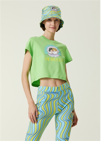 FIORUCCI Kadın Yeşil Logolu Crop T-shirt S EU FIORUCCI Kadın Yeşil Logolu Crop T-shirt S EU