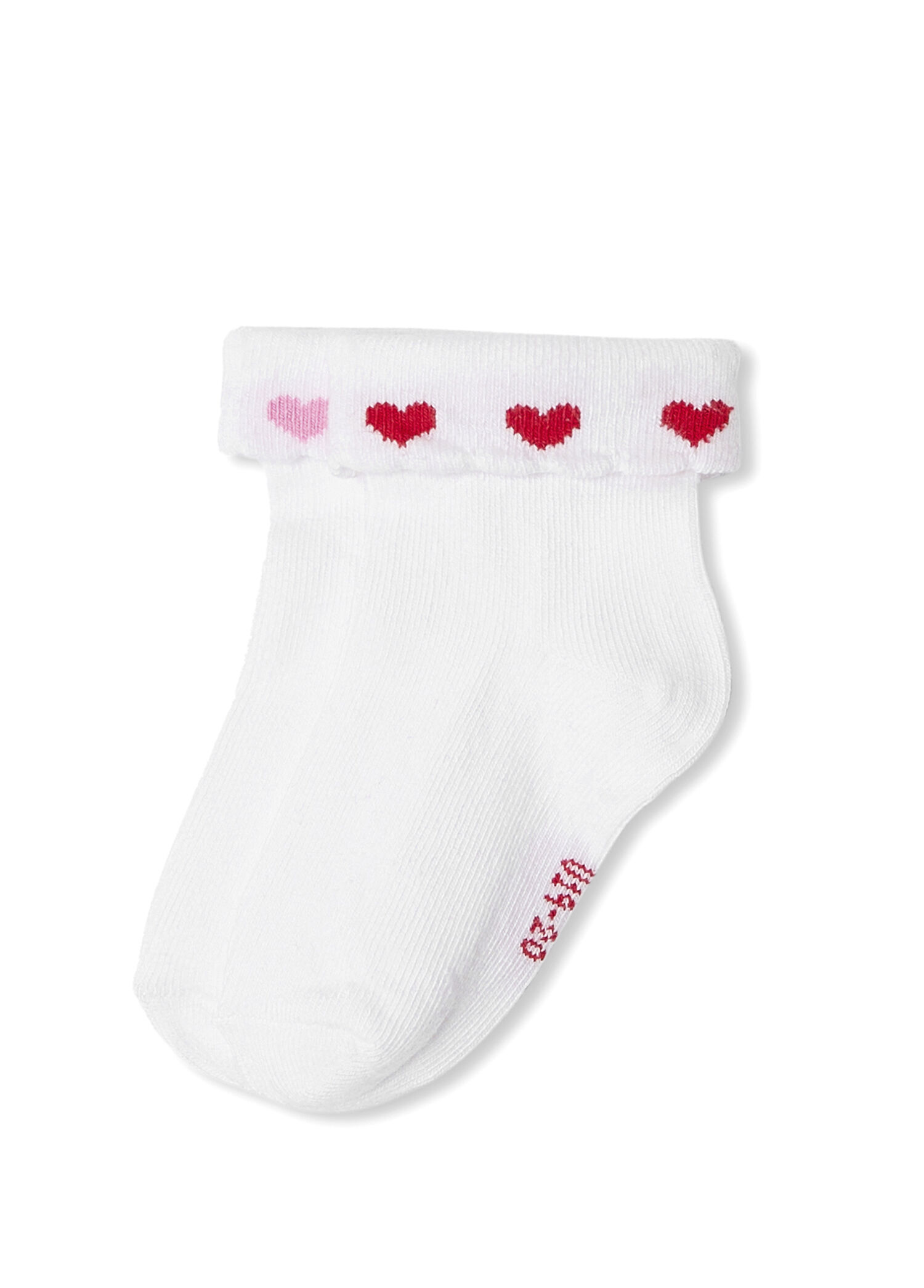 Jacadi Paris - White Heart Motif 2-Pack Baby Girl Socks