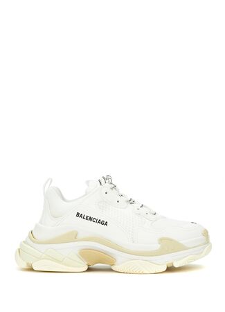 Balenciaga Kadın Triple S Beyaz Logolu Sneaker 35 EU Balenciaga Kadın Triple S Beyaz Logolu Sneaker 35 EU