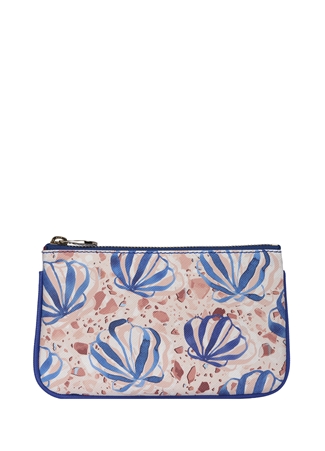 Fonfique Kadın Lily Poşet Mavi İstiridye Desenli Cüzdan EU Fonfique Kadın Lily Poşet Mavi İstiridye Desenli Cüzdan EU
