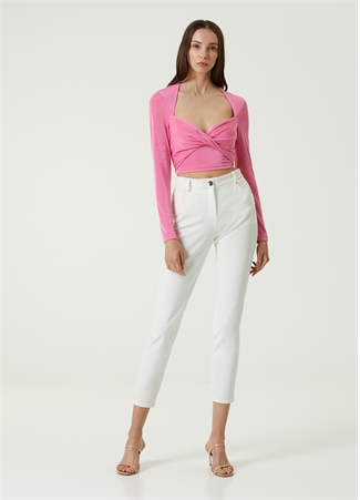 Significant Other Kadın Bambi Pembe Crop Bluz 8 US Significant Other Kadın Bambi Pembe Crop Bluz 8 US