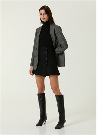 Network Kadın Regular Fit Siyah Mini Yün Etek 36 EU Network Kadın Regular Fit Siyah Mini Yün Etek 36 EU