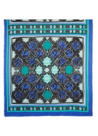 Imannoor Kadın Seljuk Star Karışık Desenli Yün Şal Mor EU