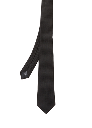 Lanvin Erkek Siyah Mikro Desenli İpek Kravat Eu