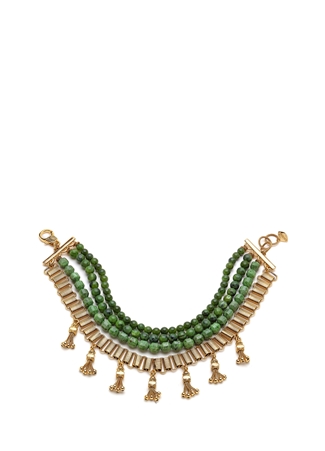 Mon Reve Kadın Hansel Altın Rengi Kaplama Pirinç Kolye Yeşil EU Mon Reve Kadın Hansel Altın Rengi Kaplama Pirinç Kolye Yeşil EU