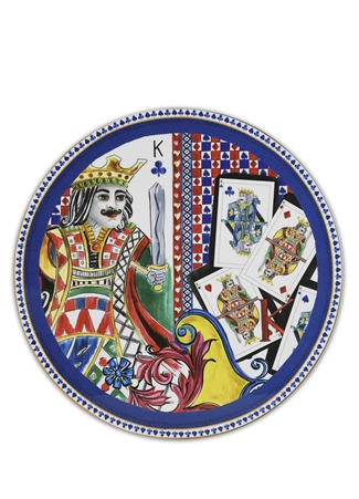 Baci Milano Regina Karışık Desenli Porselen Servis Tabağı Çok Renkli