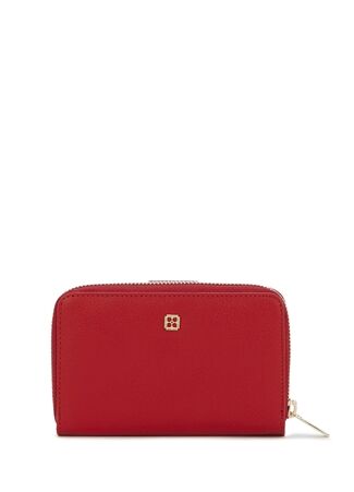 Beymen Hediye Kadın Kırmızı Dokulu Deri Cüzdan EU