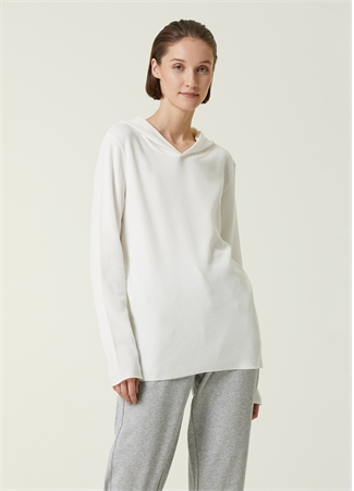 Tru Kadın All American Thermal Waffle Beyaz Sweatshirt M EU