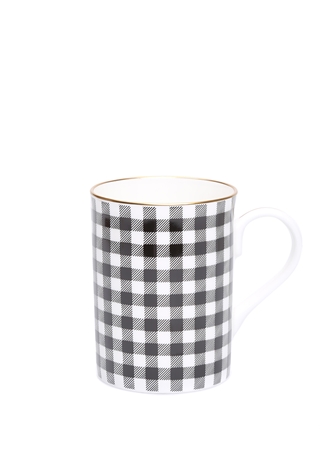 Beymen Hediye Siyah Beyaz Dama Desenli Porselen Kupa