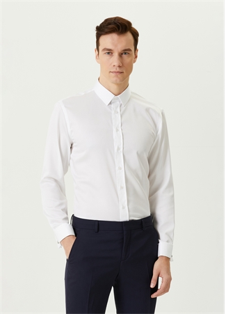 Network Erkek Slim Fit Beyaz Non-iron Gömlek 42 EU Network Erkek Slim Fit Beyaz Non-iron Gömlek 42 EU