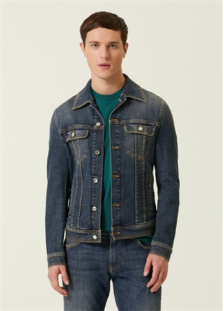 Dolce&Gabbana Erkek Mavi Denim Ceket 46 IT Dolce&Gabbana Erkek Mavi Denim Ceket 46 IT