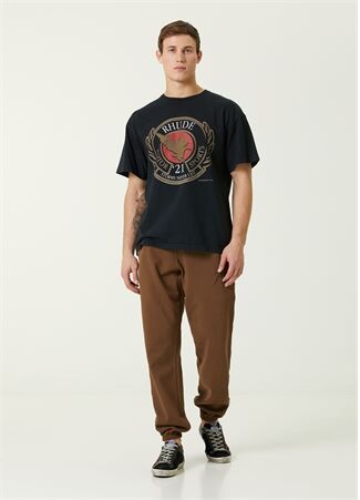 Rhude Erkek Kahverengi Beli Kordonlu Jogger Eşofman Altı S EU