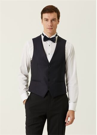 Palzileri Lab Erkek Lacivert V Yaka Yün Yelek 46 IT