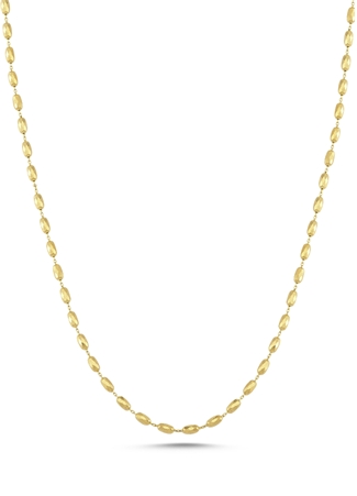 Collection-Ecce Kadın Boncuk Dokulu Altın Rengi Kolye EU