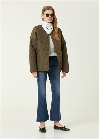 Toteme Kadın Cropped Kick Mavi Jean Pantolon 26 US Toteme Kadın Cropped Kick Mavi Jean Pantolon 26 US