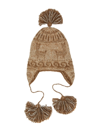 Alanui Kadın Bej Ponpon Detaylı Şapka EU Alanui Kadın Bej Ponpon Detaylı Şapka EU