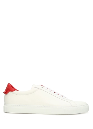 Givenchy Erkek Beyaz Kırmızı Deri Sneaker 44 EU