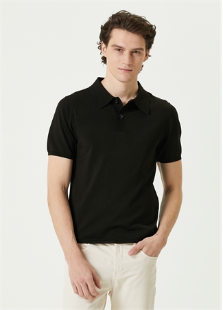 Sandro Erkek Siyah Polo Yaka Kısa Kollu Triko S Eu Sandro Erkek Siyah Polo Yaka Kısa Kollu Triko S Eu