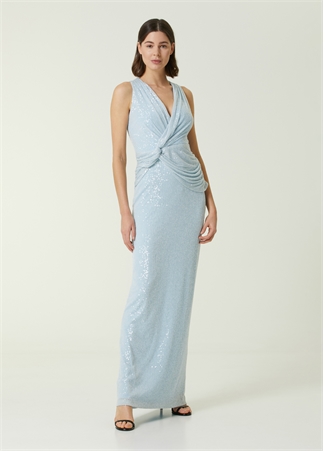 Maison Kairos Kadın Malaga Mavi İşlemeli Maksi Abiye Elbise 36 EU Maison Kairos Kadın Malaga Mavi İşlemeli Maksi Abiye Elbise 36 EU