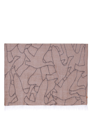 Beymen Club Siyah Karamel Monogram Kuş Desenli Battaniye Beymen Club Siyah Karamel Monogram Kuş Desenli Battaniye