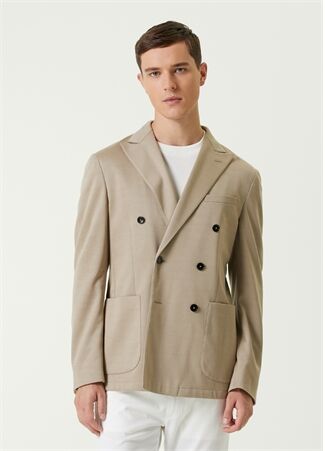 Pal Zileri Erkek Kahverengi Kırlangıç Yaka Ceket 52 IT