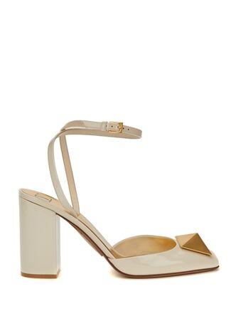 Valentino Garavani Kadın Beyaz Deri Topuklu Ayakkabı 36 EU