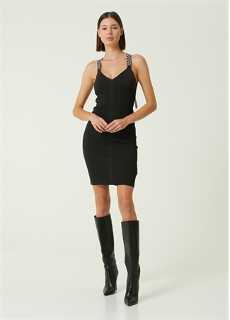 Off-White Kadın Siyah V Yaka Logo Bantlı Mini Elbise 38 IT Off-White Kadın Siyah V Yaka Logo Bantlı Mini Elbise 38 IT