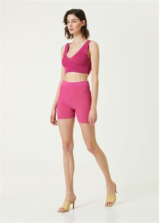 Jacquemus Kadın Pembe Yüksek Bel Triko Şort 38 FR Jacquemus Kadın Pembe Yüksek Bel Triko Şort 38 FR