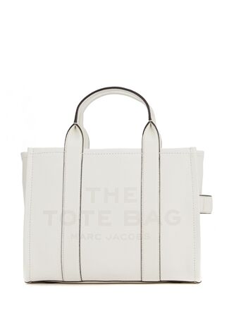 Marc Jacobs (The) Kadın Beyaz Logolu Deri Omuz Çantası EU Marc Jacobs (The) Kadın Beyaz Logolu Deri Omuz Çantası EU