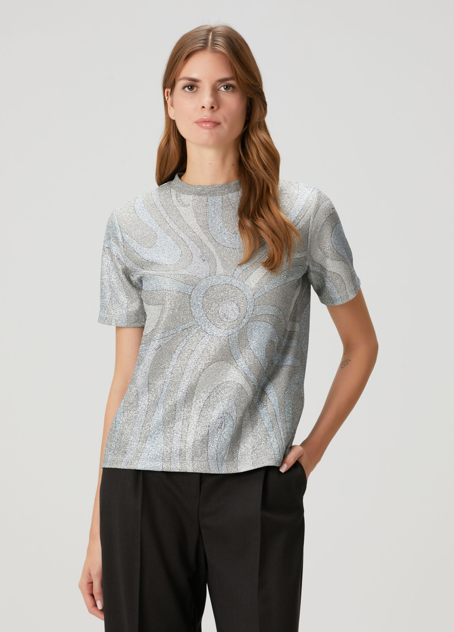 Pucci Gümüş Kadın Silver Desenli T-shirt 1835282 | Beymen