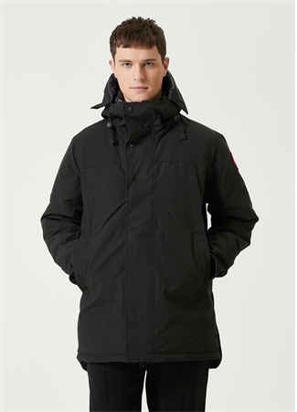 Canada Goose Erkek Sanford Siyah Kapüşonlu Parka M EU