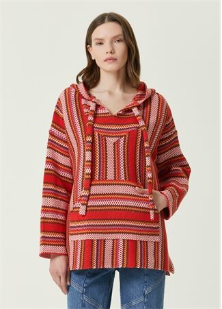 Faraway Kadın Tula Turuncu Kapüşonlu Kazak XS EU