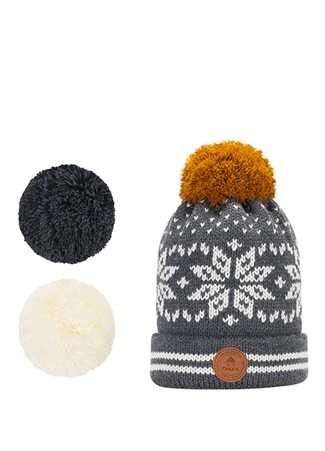 Cabaia Kadın Apple Pekin Gri Ponpon Detaylı Bere EU Cabaia Kadın Apple Pekin Gri Ponpon Detaylı Bere EU