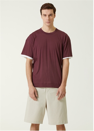 Ambush Erkek Bordo Bisiklet Yaka Kontrast Renk Detaylı T-shirt M EU Ambush Erkek Bordo Bisiklet Yaka Kontrast Renk Detaylı T-shirt M EU