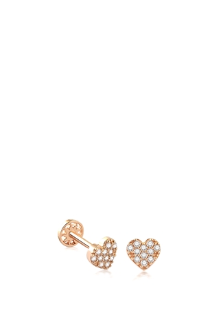 Collection-Pimiento Kadın Kalp Formlu Altın Rengi Tek Küpe EU Collection-Pimiento Kadın Kalp Formlu Altın Rengi Tek Küpe EU