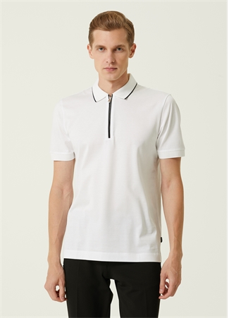 Boss Erkek Beyaz Polo Yaka T-shirt S EU Boss Erkek Beyaz Polo Yaka T-shirt S EU