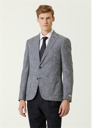 Beymen Collection Erkek Lacivert Mikro Desenli Kelebek Yaka Ceket 48 IT Beymen Collection Erkek Lacivert Mikro Desenli Kelebek Yaka Ceket 48 IT