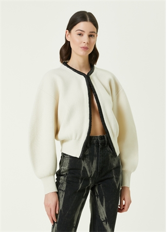 Alexander Wang Kadın Ekru Garni Detaylı Yün Hırka Bej XS EU Alexander Wang Kadın Ekru Garni Detaylı Yün Hırka Bej XS EU