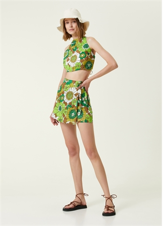 Faithfull The Brand Kadın Yeşil Çiçekli Keten Anvelop Şort Etek S Eu Faithfull The Brand Kadın Yeşil Çiçekli Keten Anvelop Şort Etek S Eu