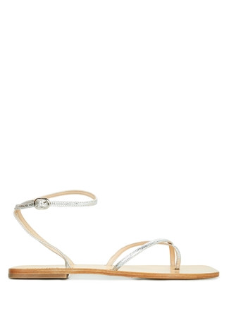 Outpost Kadın Strappy Silver Deri Sandalet Gri 36 Outpost Kadın Strappy Silver Deri Sandalet Gri 36