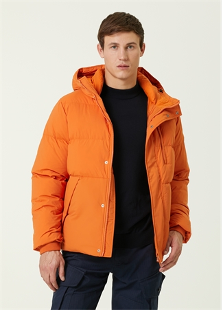 Kenzo Erkek Turuncu Kapüşonlu Logolu Puff Kaban S EU Kenzo Erkek Turuncu Kapüşonlu Logolu Puff Kaban S EU
