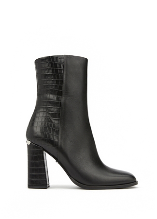 George Hogg Kadın Siyah Kroko Baskılı Topuklu Deri Bot 36 EU George Hogg Kadın Siyah Kroko Baskılı Topuklu Deri Bot 36 EU
