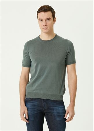 Pal Zileri Erkek Yeşil T-shirt 48 IT