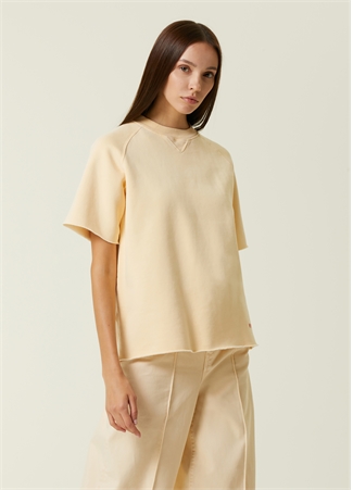 Victoria by Beckham Kadın Bej Kısa Kol Sweatshirt S EU Victoria by Beckham Kadın Bej Kısa Kol Sweatshirt S EU