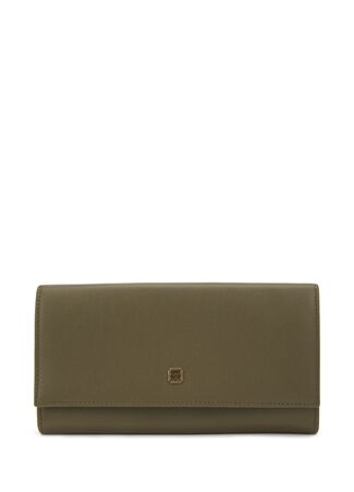 Beymen Kadın Haki Medium Logolu Deri Cüzdan EU Beymen Kadın Haki Medium Logolu Deri Cüzdan EU