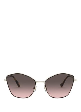 Miu Kadın Gold Çerçeve Detaylı Güneş Gözlüğü Altın Rengi 60 EU
