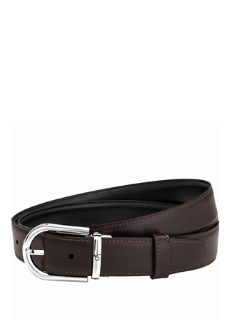 Montblanc Erkek Kahverengi Deri Kemer EU