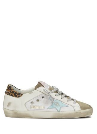 Golden Goose Kadın Beyaz Eskitme Dokulu Sneaker Kahverengi 35 EU